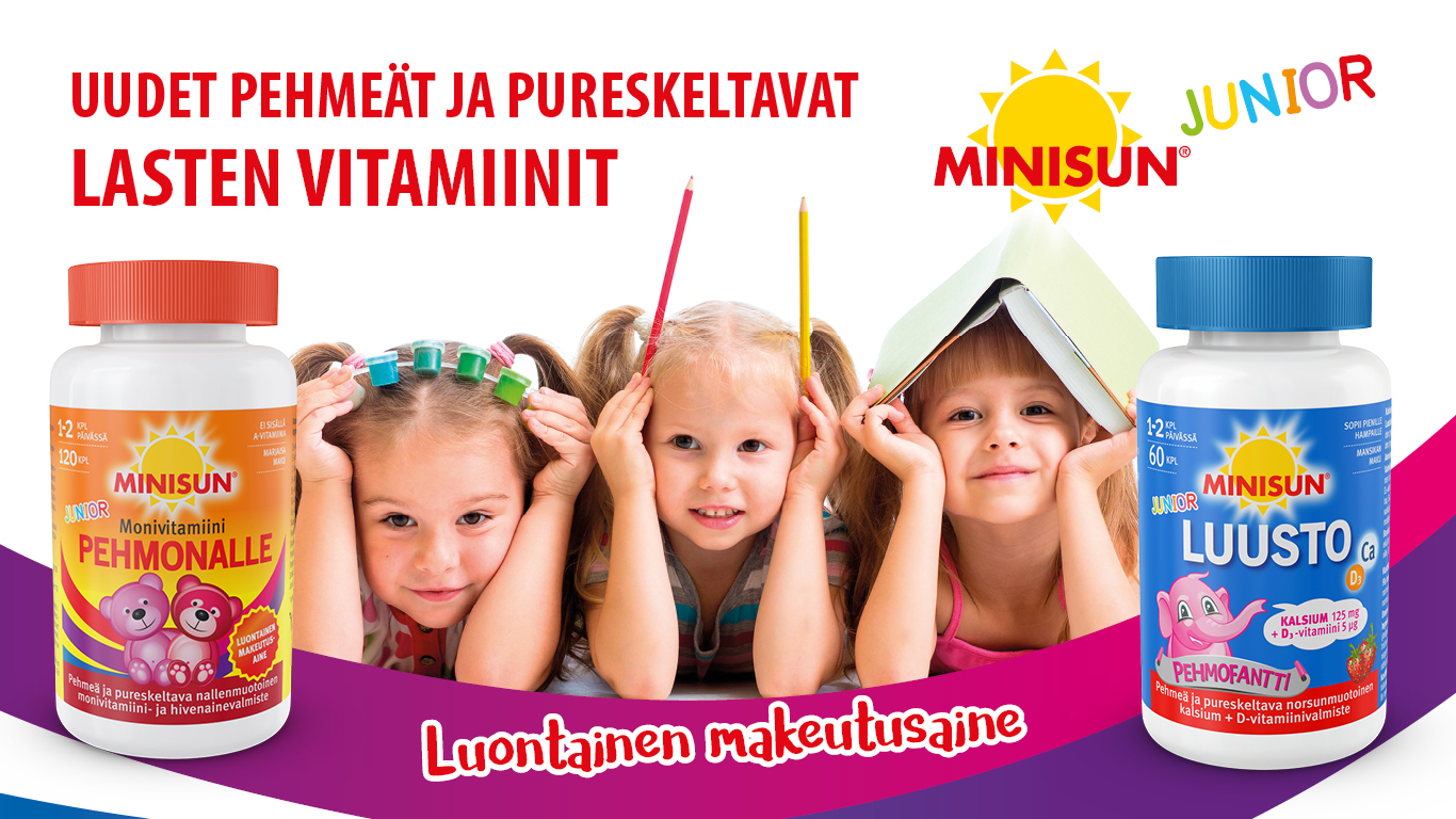 Uudet pehmeät ja pureskeltavat lasten vitamiinit - Verman