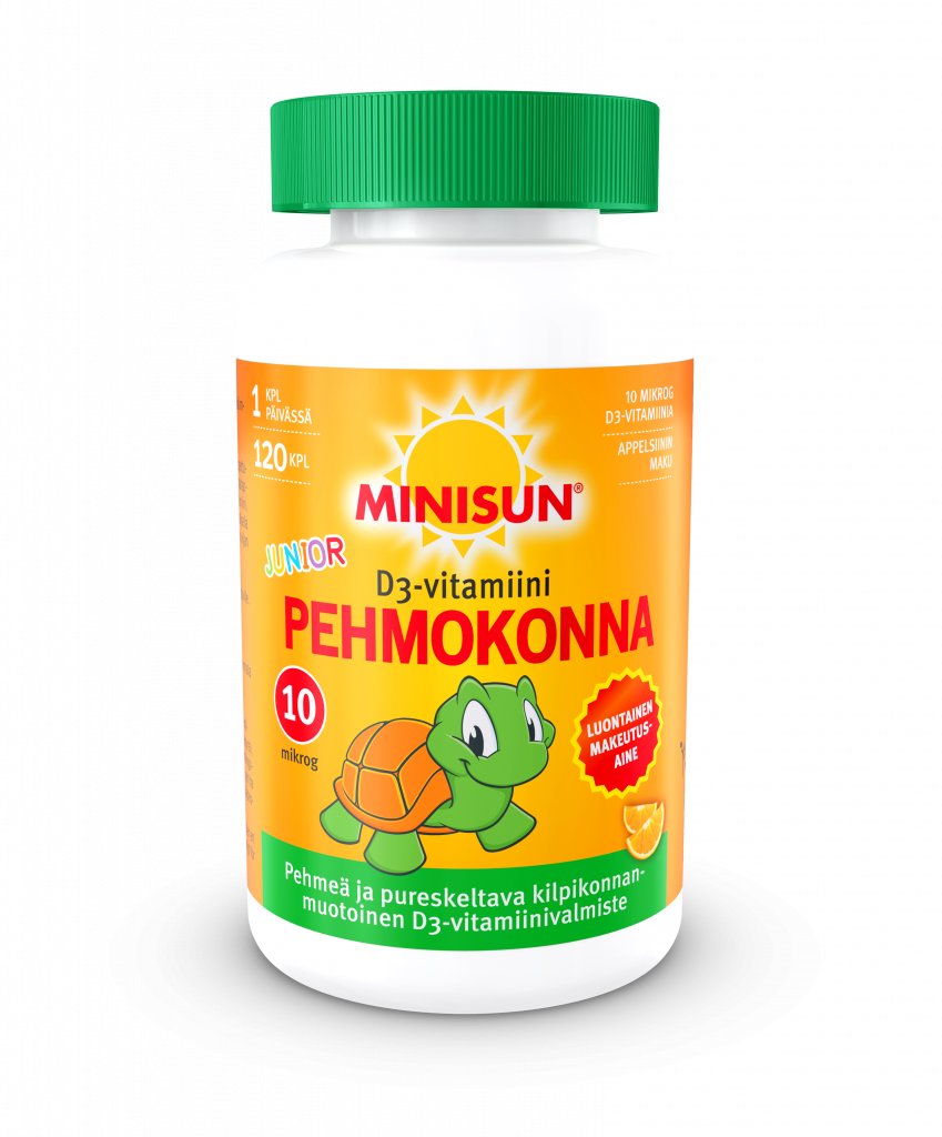 Minisun D-vitamiini Pehmokonna Junior Appelsiini - Verman