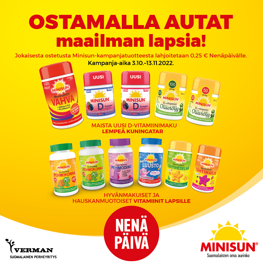 Hauska auttaa! Minisun mukana Nenäpäivässä - Verman