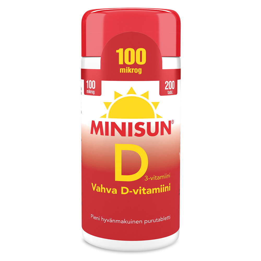 Minisun D3-vitamiini 100 mikrog. 200 tabl - Verman